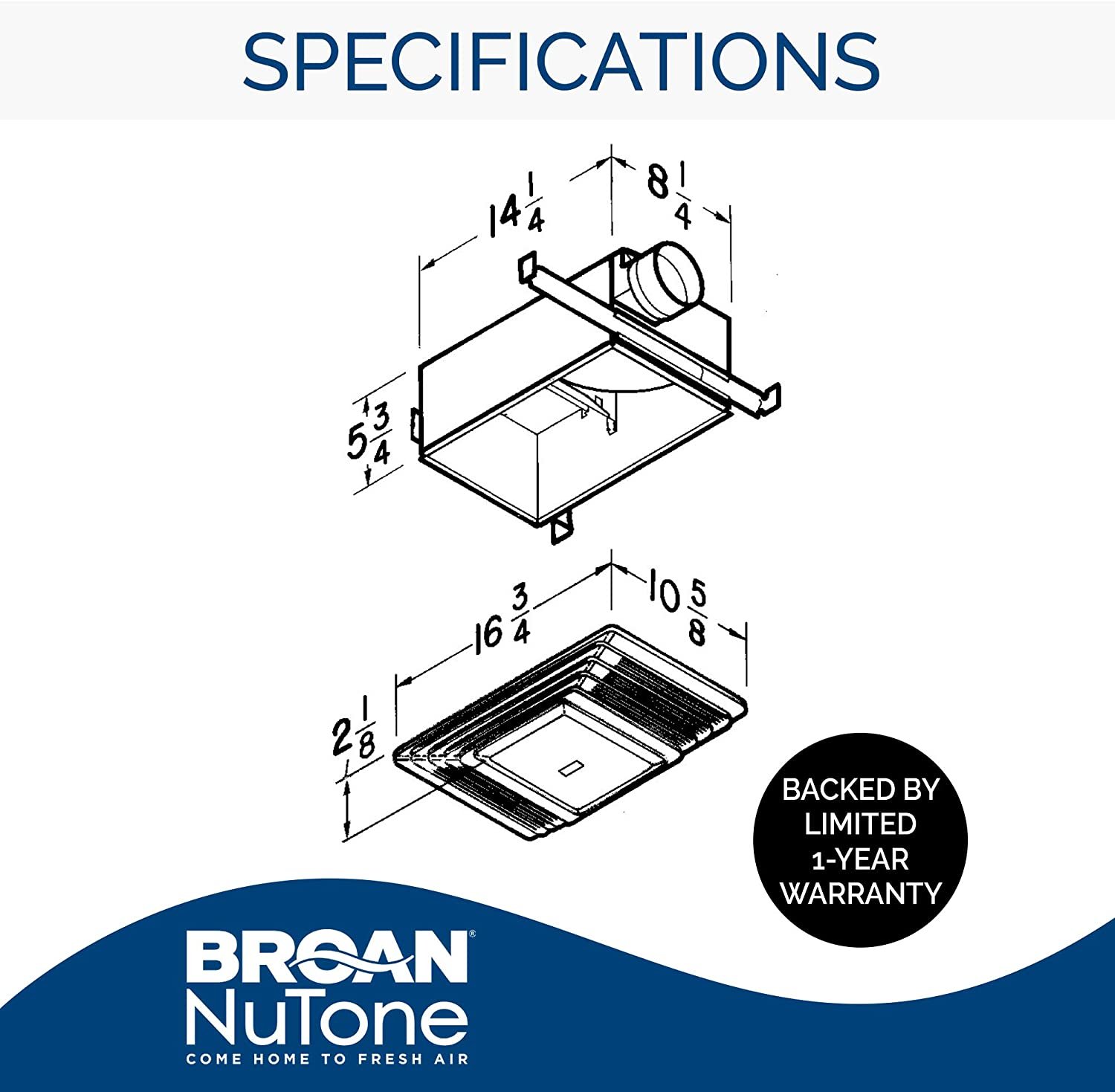 Broan 70 Cfm Ceiling Exhaust Fan With Light And Heater | Shelly Lighting Broan 70 Cfm Ceiling Exhaust Fan With Light And Heater | Shelly Lighting