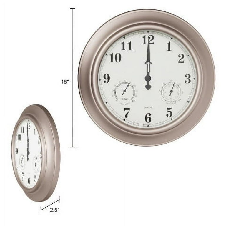 Outdoor Clock Thermometer Combo