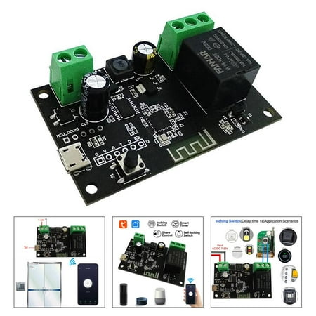 WiFi Inching Relay Self-Lock Interlock Switch Module DIY Garage Door ...