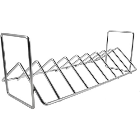 Stainless Steel Rib and Roasting Rack, Fits Big Green Egg, Kamado Joe ...