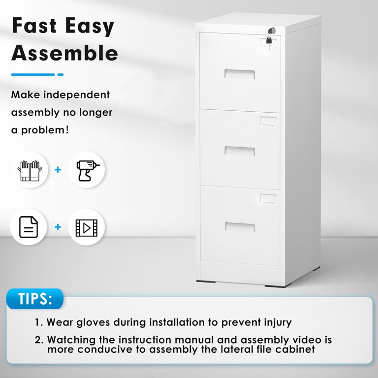 Locking File Drawer Cabinet Greenvelly Locking Lateral File Cabinet ...