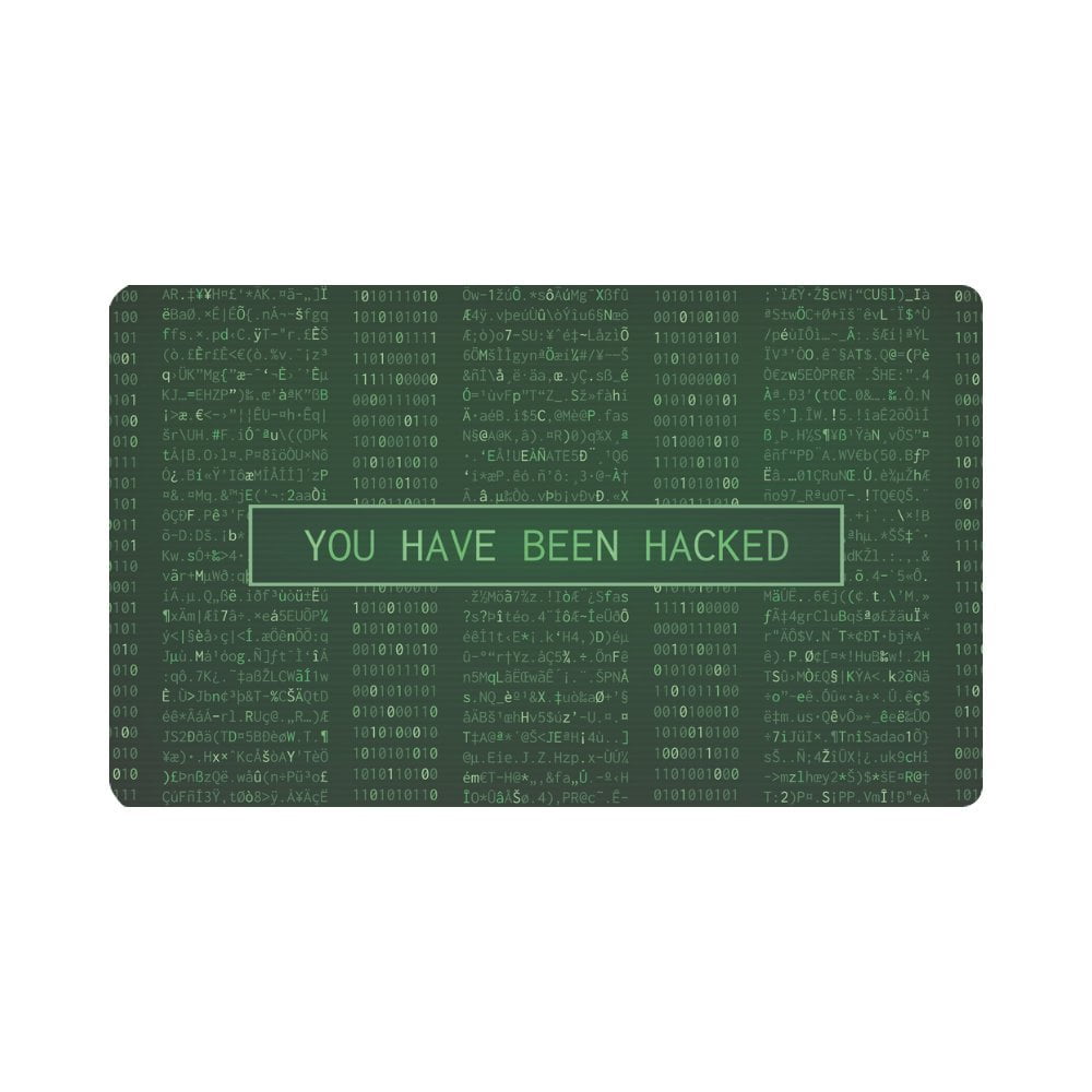 YUSDECOR Funny Binary Code You Have Been Hacked Doormat Rug Home Decor ...