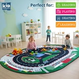 KidCarpet.com Raceway Rug 4' x 6' Oval, Educational Kids Car Rug for ...