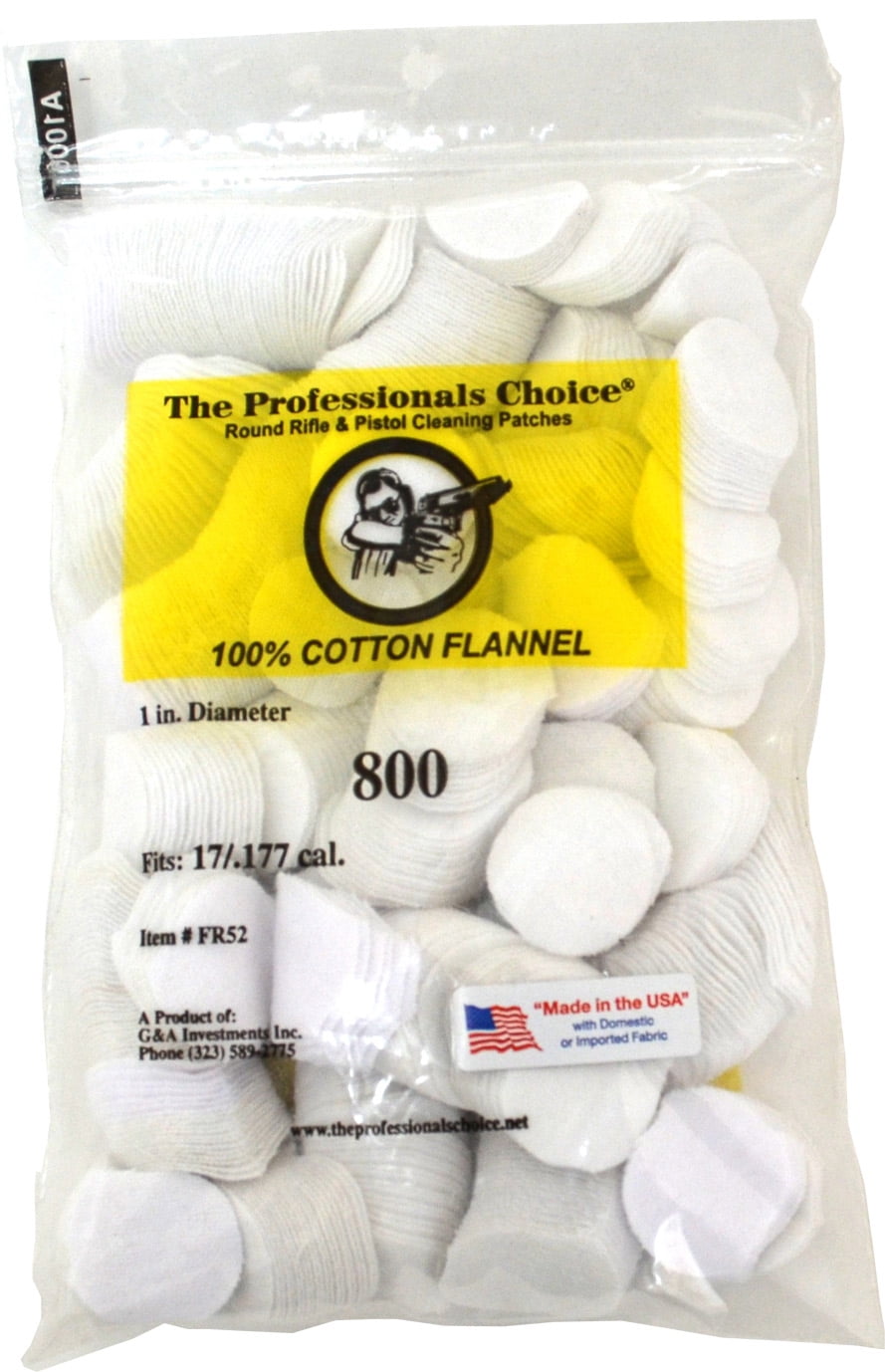 The Professionals Choice Round Flannel Cleaning Patches 17 / .177 Cal ...