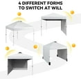 10 x 10 Pop Up Canopy Tent with 2 Sidewalls Vented Roof Instant Outdoor ...