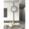Round Mirror Wall Clock - 24" Modern Clocks Mirrored Wall Decor for ...