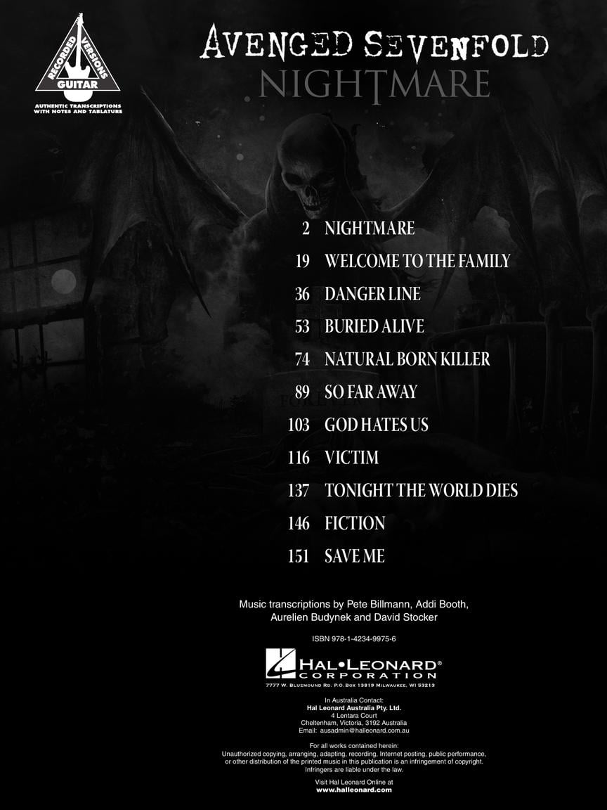 Avenged Sevenfold Nightmare Album Art