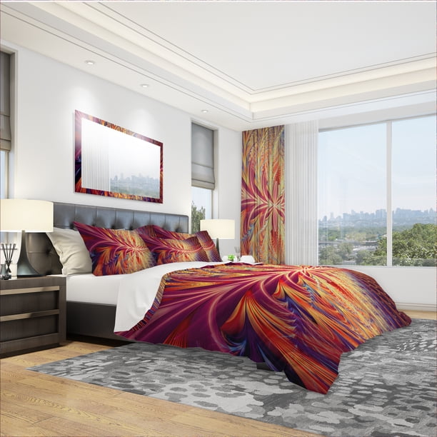 Designart 'In Sync' Modern & Contemporary Bedding Set - Duvet Cover ...