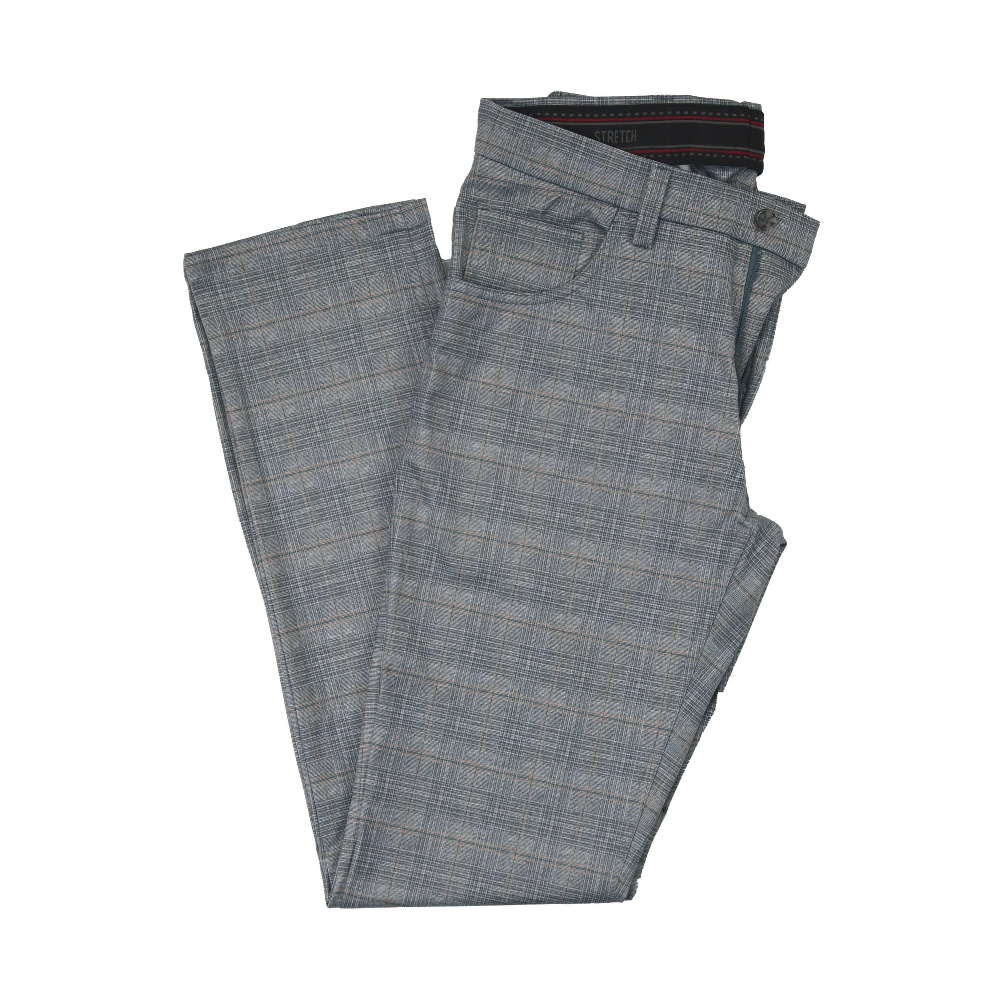 Click here for Zomelo Mens Plaid Stretch 5 Pocket Pant (Poly-Visc... prices