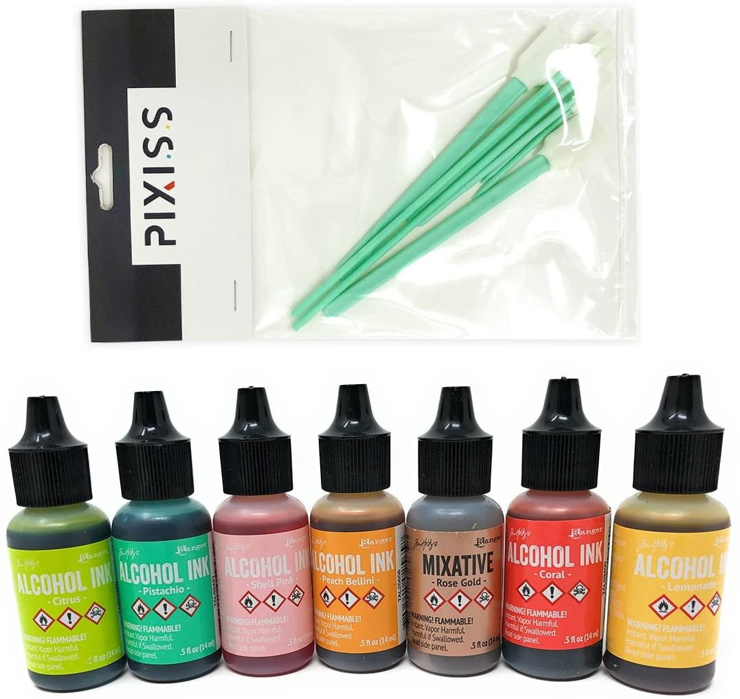 Alcohol Ink Set 7 Colors Collection of Ranger Tim Holtz Inks - Walmart.com