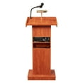 Oklahoma Sound Orator Floor Lectern, Cherry - Walmart.com