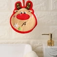 Christmas Hand Towels Flocking Absorbent Kitchen Towels with Hanging ...