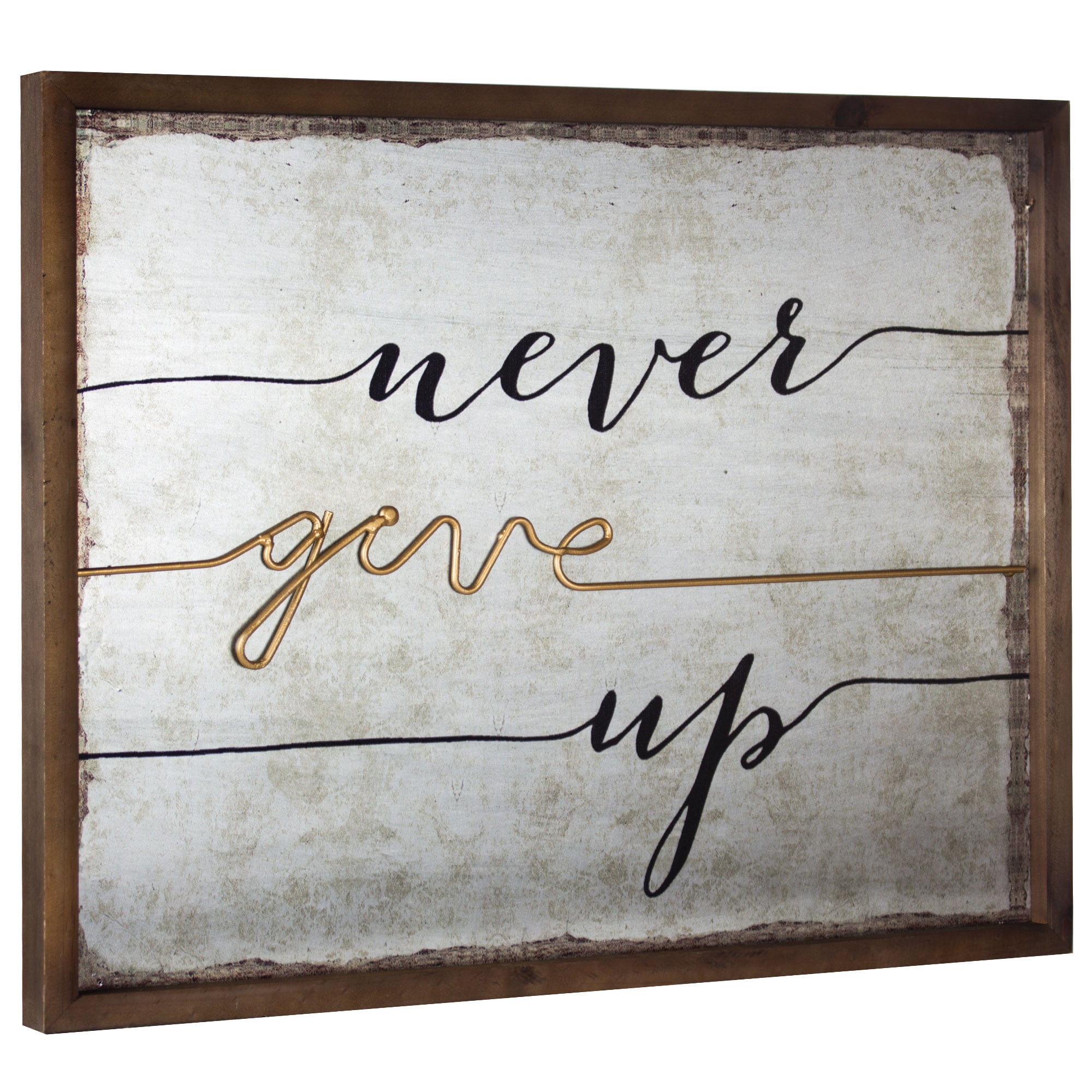 inspirational wood sign inspirational wall decor Never give up sign ...