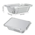 Topekada 40 Pack Disposable Aluminum Food Containers with Lids 5x4 Inch ...