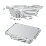 Topekada 40 Pack Disposable Aluminum Food Containers with Lids 5x4 Inch ...