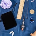 1Pc Natural Gemstone Chip Pointed Dowsing Pendulum Pendants Resin Cone ...