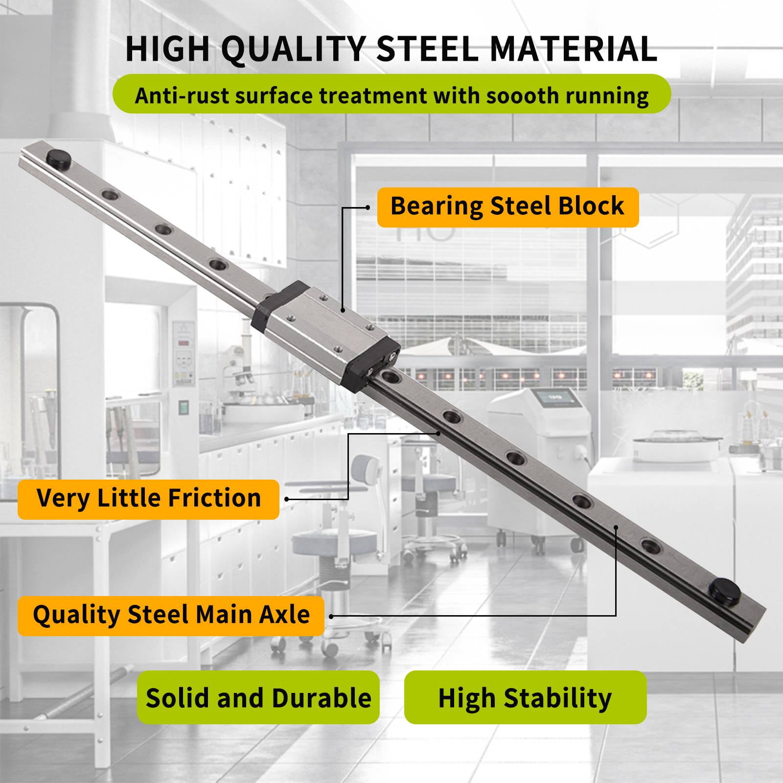 DAWOT MGN12H 300mm Linear Rail Guide MGN12 Linear Rail Kit with ...