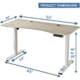 Mxtark Power Electrical Office Standing Desk, 55 x 30 inches, Height ...