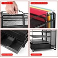 4 Trays Mesh Office Supplies Desk Organizer Desktop File Sort Holder ...