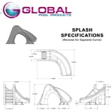 Global Pool Products SPLASH In-Ground Swimming Pool Slide, Right Curve ...