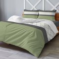 4 Piece Duvet Cover Set Twin, Sage Green Morocco Pattern Soft ...