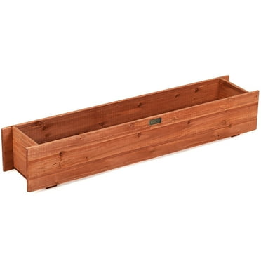 Gymax Raised Garden Bed w/ 2 Planter Boxes & Trellis Outdoor Wooden ...