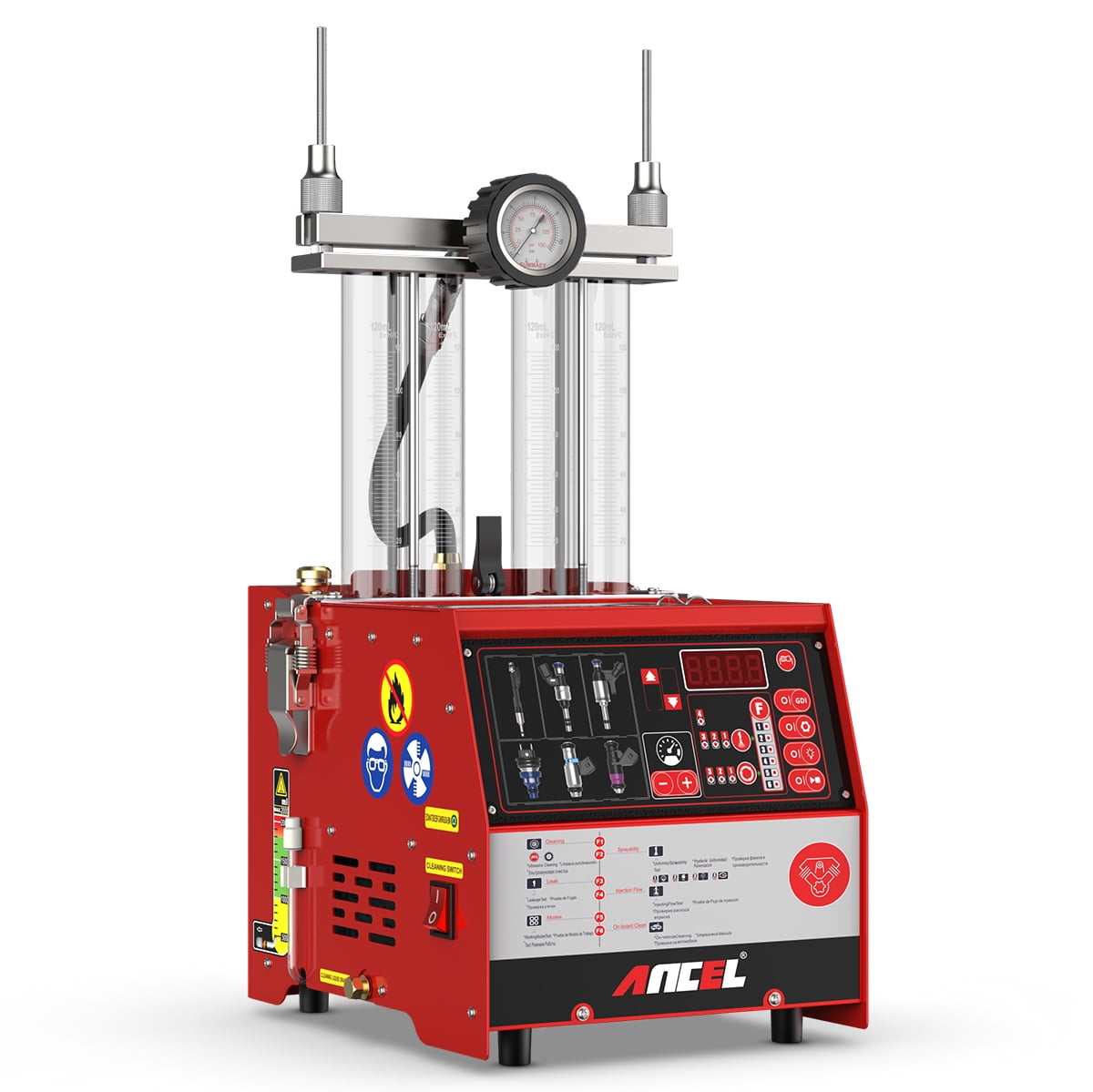 Ancel Gdi Fuel Injector Cleaner Automotive Ultrasonic Wave Cleaner Car Fuel Injector Cleaner