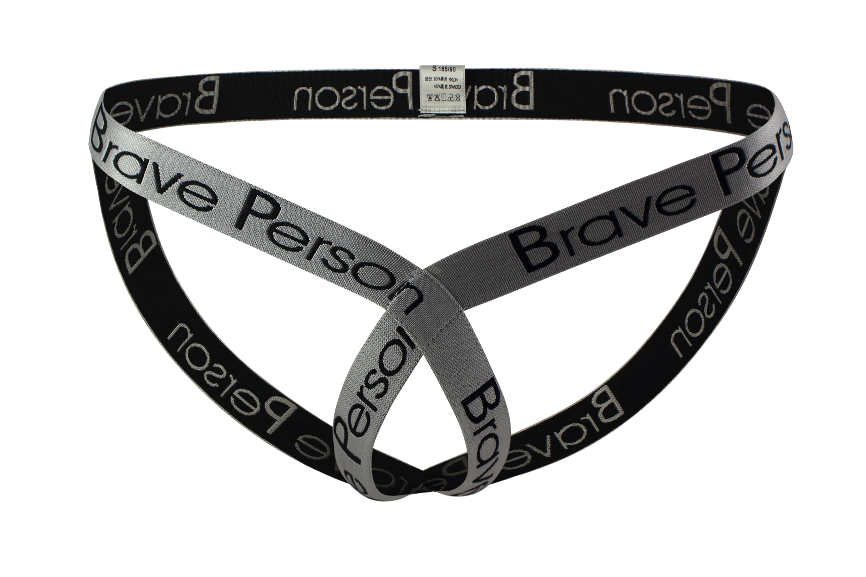 MIZOK Men's Jockstraps Sexy Jock Strap Underwear Black Word L-2 Pc ...