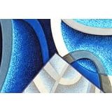 Planet Rugs Premium 3D Thick Abstract Indoor Area Rug 2305 Ocean Blue 6 ...