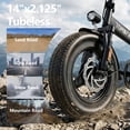 750W Folding Electric Bike 48V 20AH Removable Battery 20-25MPH 14''x 2. ...