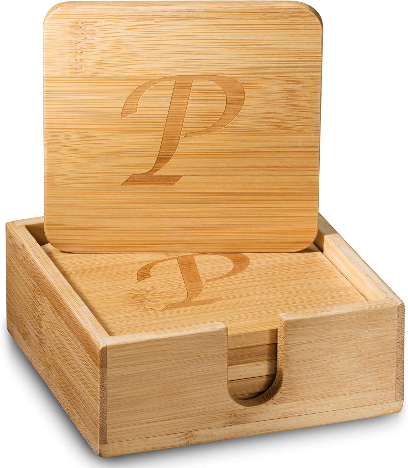 Personalized Monogrammed Coaster Set | Includes 6 Drink Coasters with ...