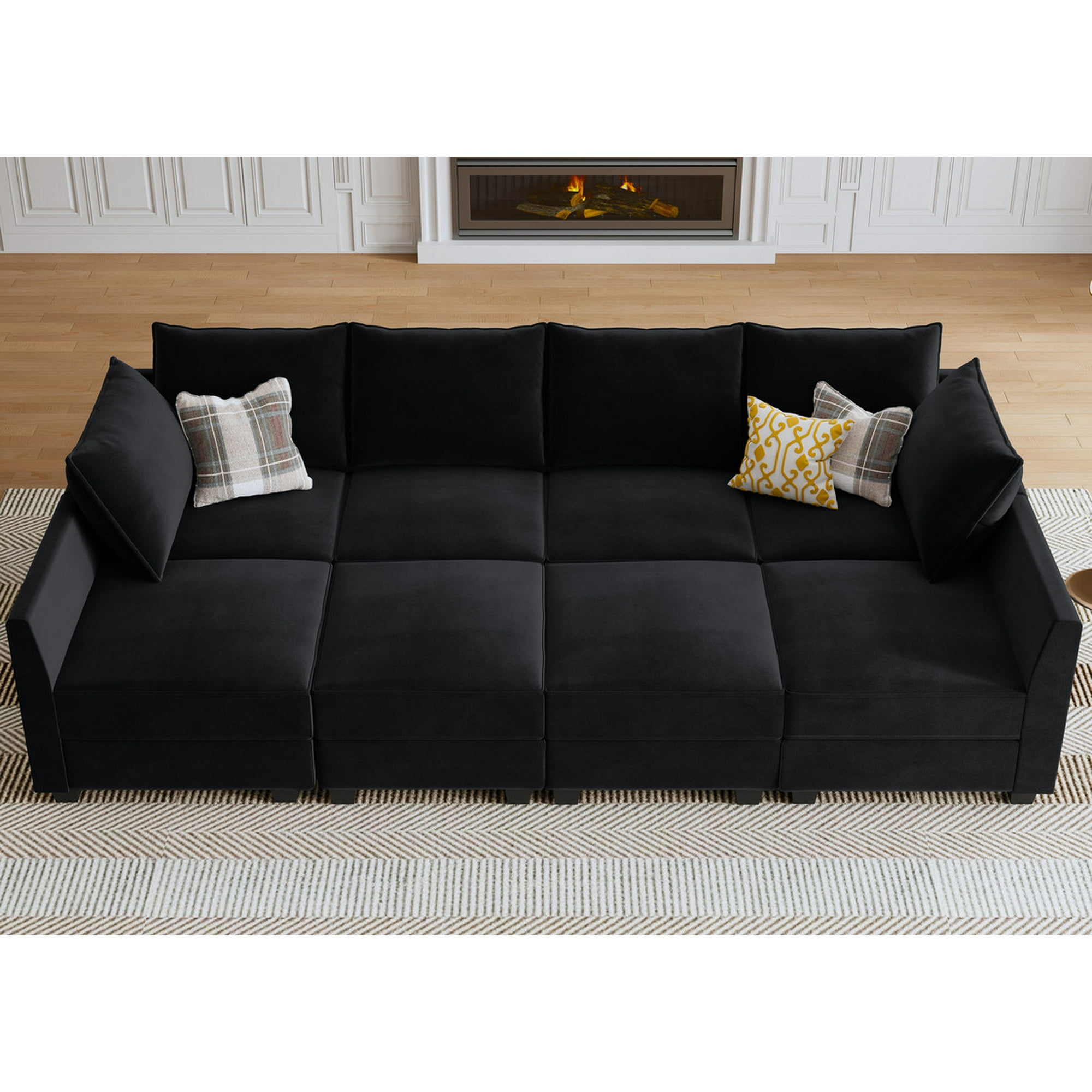 Click here for Honbay Velvet Convertible Sectional Sleeper Sofa C... prices