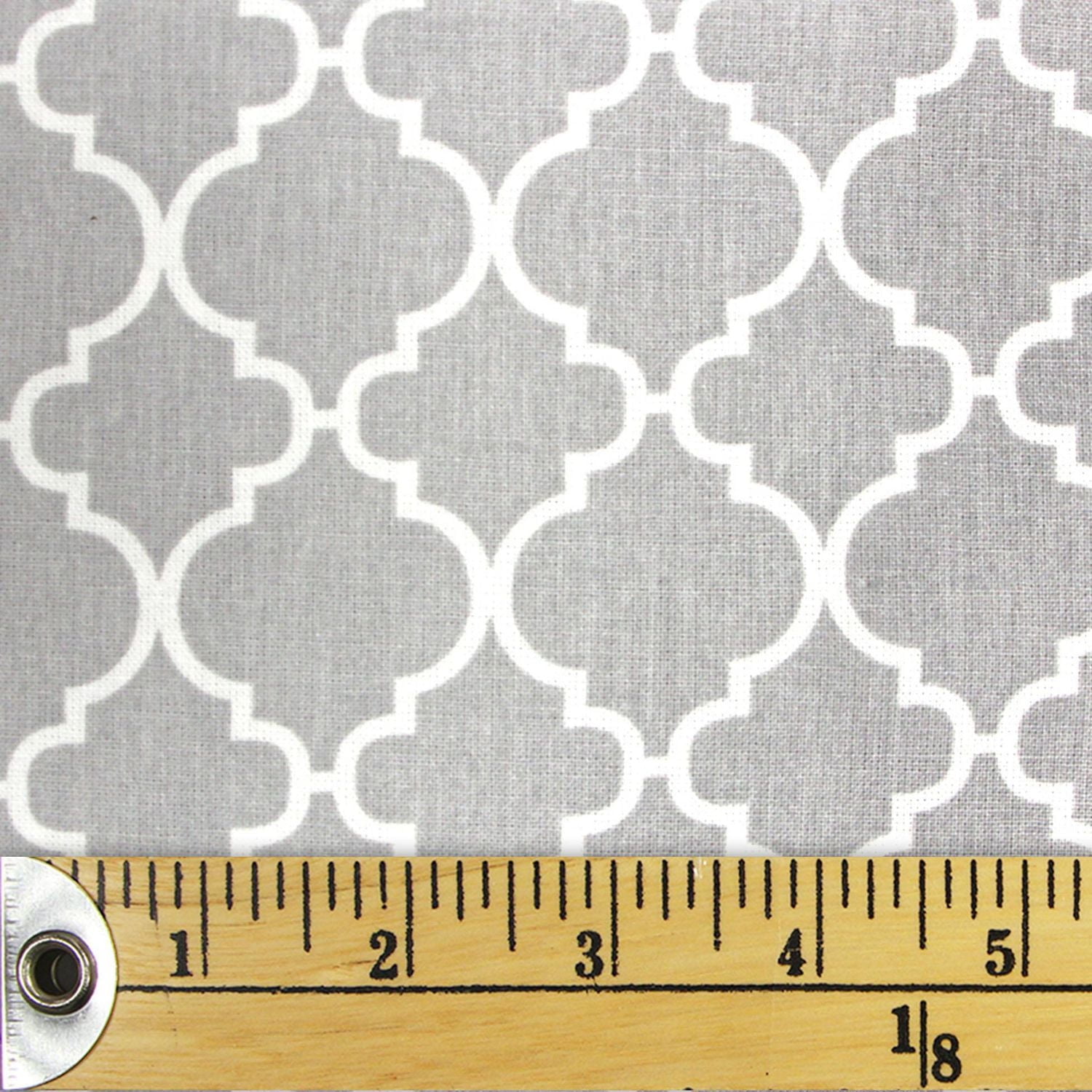 Click here for Fabric Creations Light Grey With White Moroccan La... prices