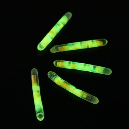 100Pcs Fishing Glow Stick Fluorescent Light Stick Luminous Float Tubes ...