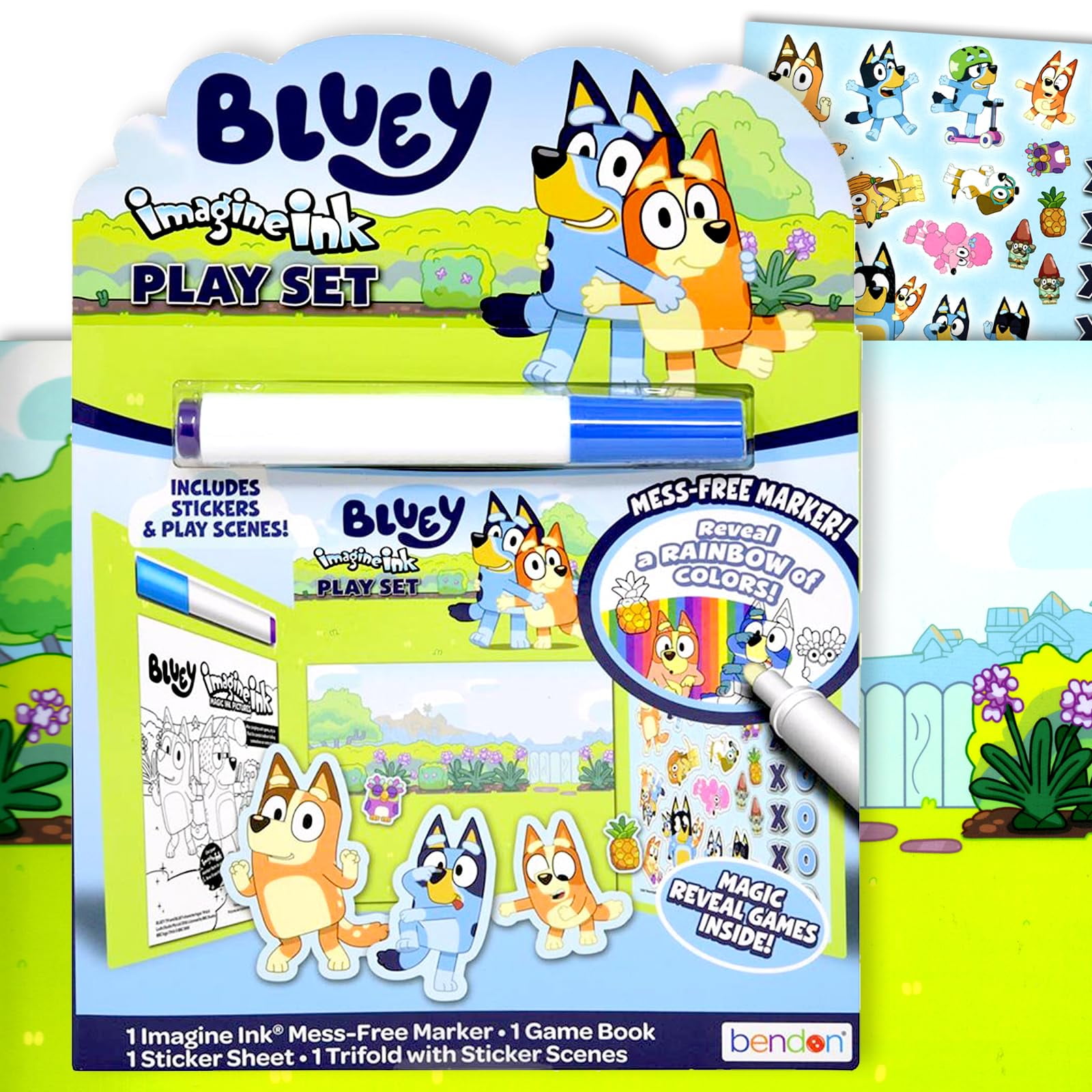 Set de colorear y pegatinas Bendon Bluey Imagine Ink Kids | Walmart en ...
