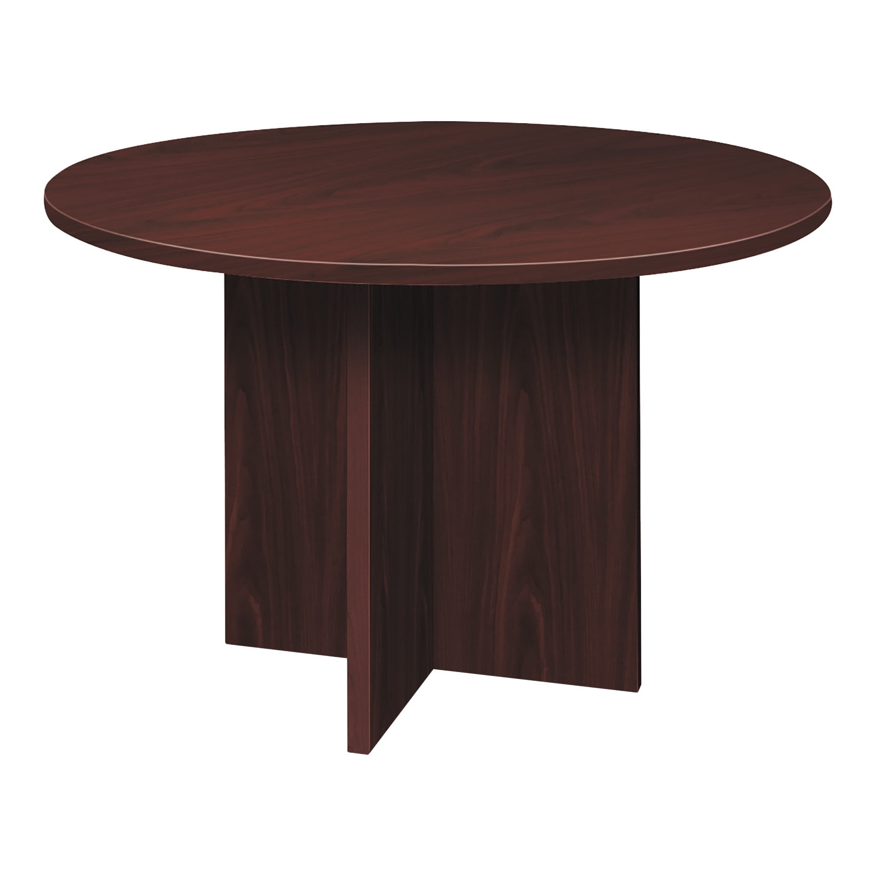 HON Foundation Round Conference Table, 47 Dia x 29 1/2h, Mahogany ...