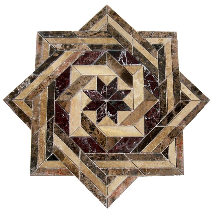 Floor Marble Medallion 48''x48'' - Walmart.com