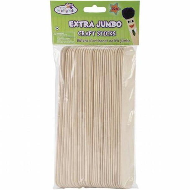 Extra Jumbo Craft Sticks-Natural 7.875''X.8'' 25/Pkg - Walmart.com