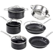 Granitestone Diamond 10 Piece Nonstick Pots and Pans Set with Platinum ...