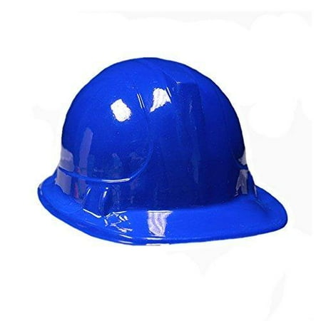 Childrens BLUE Plastic Construction Hard Hats - 12 Pack - Walmart.com