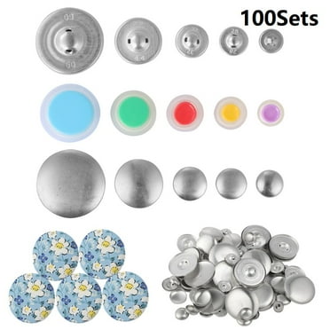Dritz 7∕8" Craft Cover Buttons & Tools, Silver, 60 Sets - Walmart.com