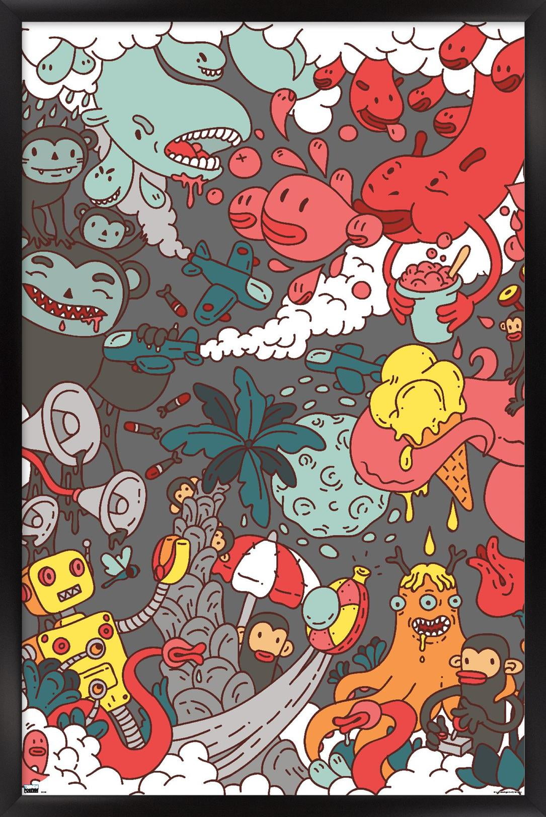 Party Pooper Wall Poster, 22.375" x 34" Framed - Walmart.com