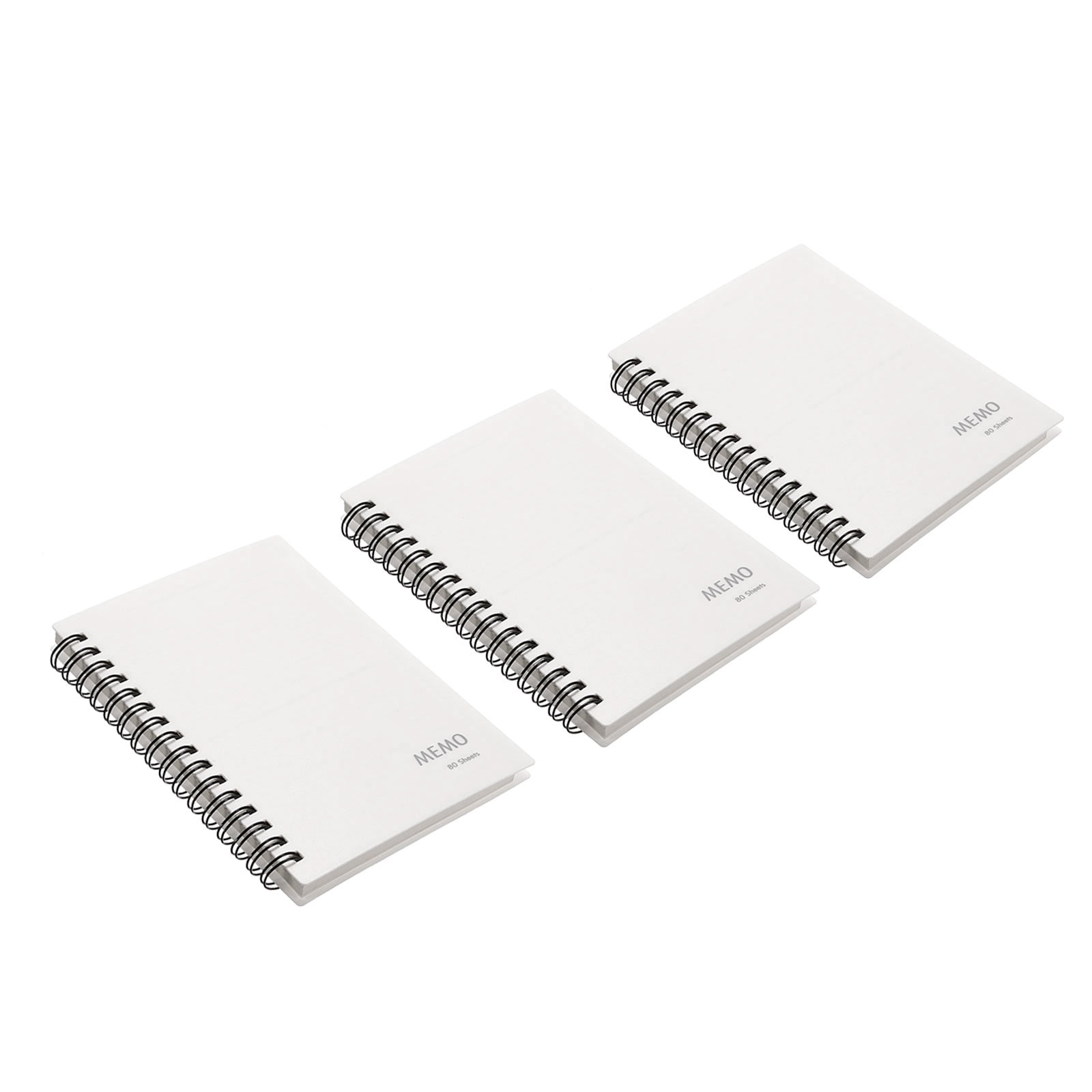 Uxcell A6 Memo Pad 4x6 Inch 80 Sheets Ruled Paper Spiral Notebook ...