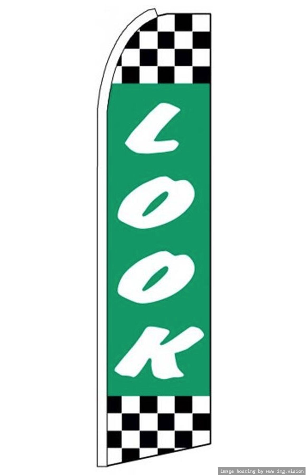 Look Checkered Swooper flag Without Pole Advertisement /Business Flags ...