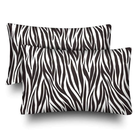 GCKG Animal Zebra Print Pillow Cases Pillowcase 20x30 inches Set of 2 ...