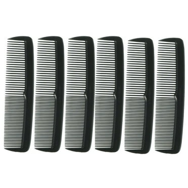 Professional Quality 5" Heavy Duty Pocket Comb, Unbreakable, Black, 4 ...