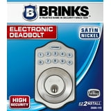 Brinks Keyless Entry Electronic Deadbolt Door Lock with Keypad, Satin ...