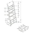 Monarch Bookcase 69"H / White Ladder With 2 Storage Drawers - Walmart.com
