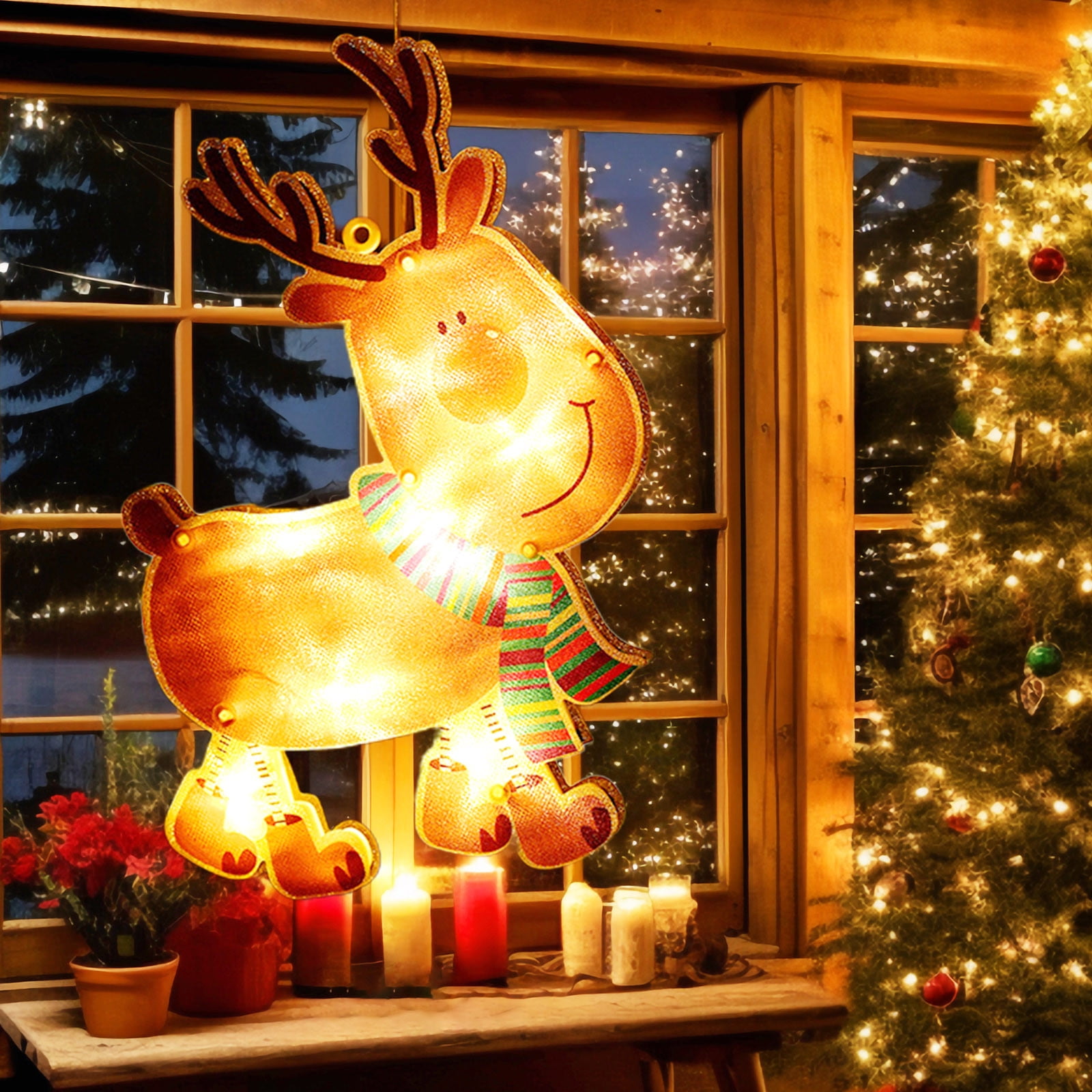 Click here for Usrhha Christmas Window Lights  Hanging Decorative... prices