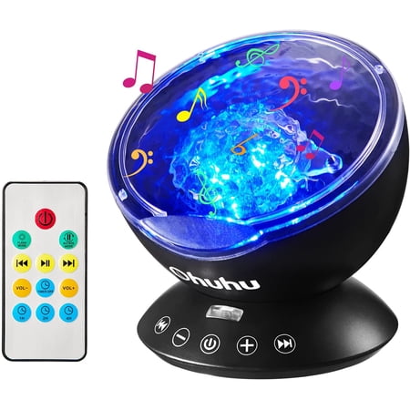 Ocean Wave Projector, FYBTO Remote Control 12 LED Light Projector Lamp ...
